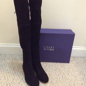 Stuart Weitzman | Shoes | Stuart Weitzman Black Suede Lowland Otk Boots | Poshmark